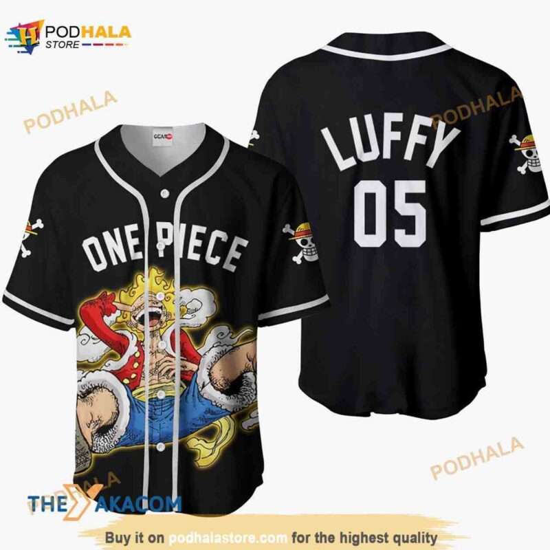 Luffy Gear 5 One Piece Anime Sport Style 3D Baseball Jersey Shirt - Hot ...
