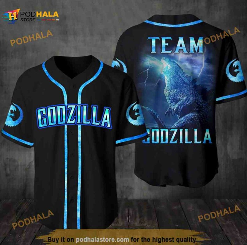Team Godzilla 3D Baseball Jersey Shirt - Hot Sale 2024